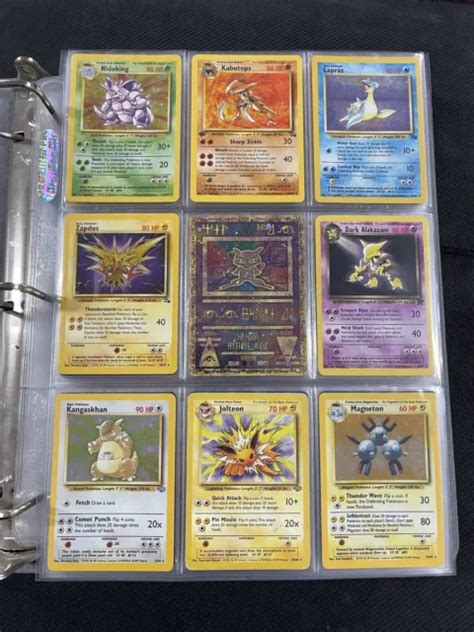 Pokemon Cards Wotc Binder 350 Vintage 5 Holo 1999 Base Set Jungle
