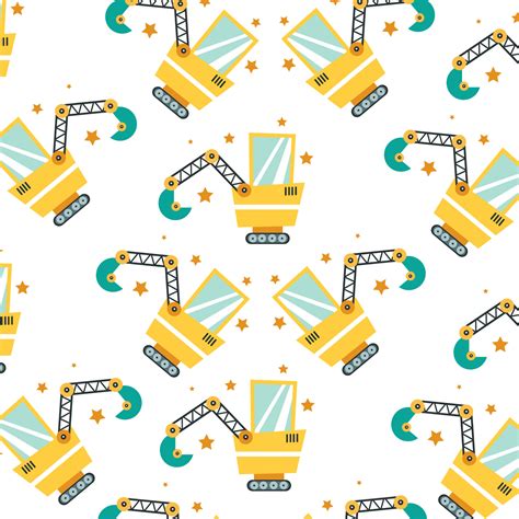 Excavator Pattern Vector Art Icons And Graphics For Free Download