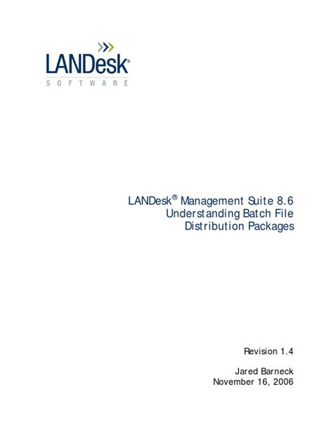 Understanding Batch File Distribution Packages V14 Pdf Windows