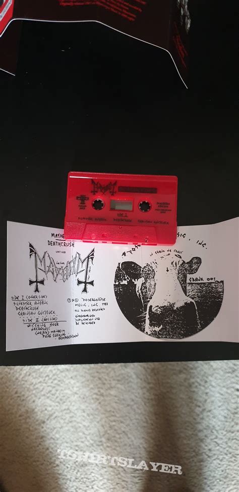 Mayhem Cassette Tape With Many Flyers Tshirtslayer Tshirt And