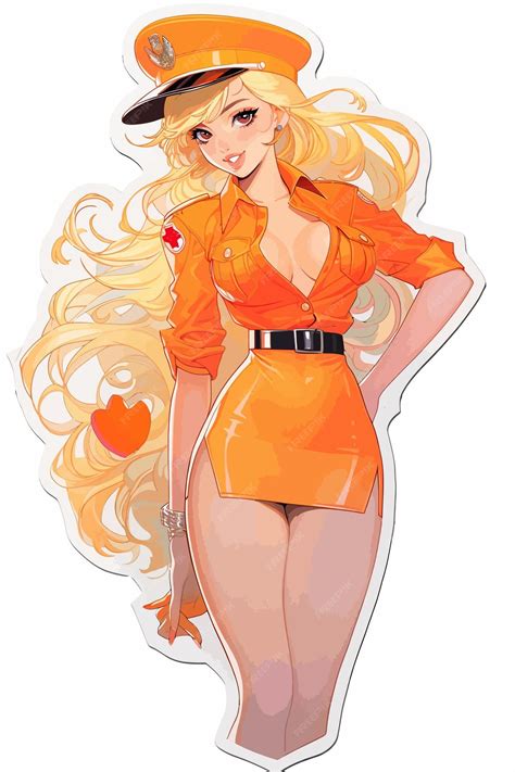 Premium Vector A Cartoon Of A Girl With A Heart On Her Chest