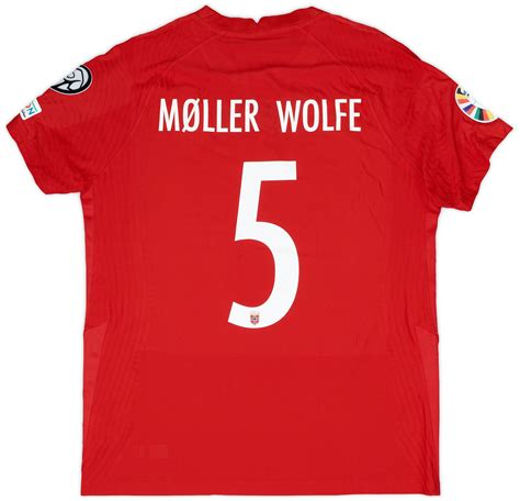 2022 23 Norway Match Issue European Championship Home Shirt Moller Wolfe 5
