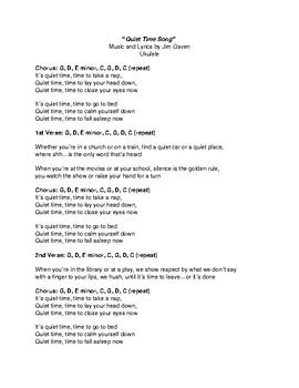 Quiet Time By Jim Gaven Teachers Pay Teachers