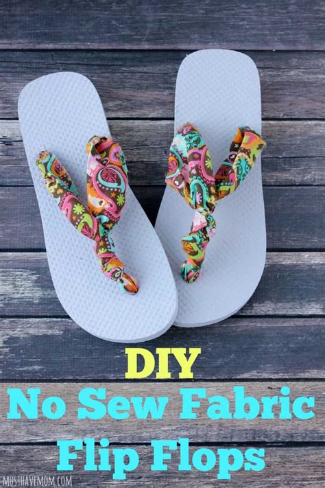 How To Make The Easiest Ever Diy No Sew Fabric Flip Flops