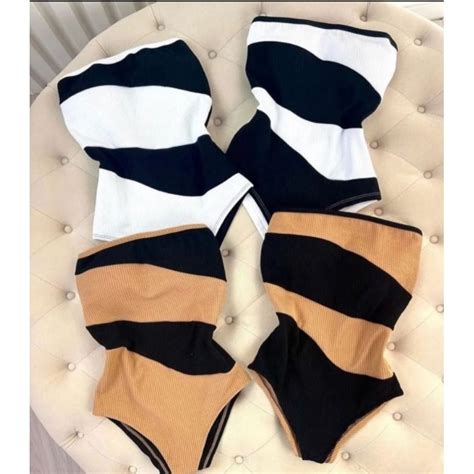 BODY FEMENINO BICOLOR TOMARA QUE CAIA Shopee Brasil