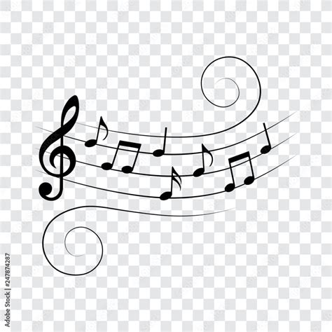 Wavy Music Notes