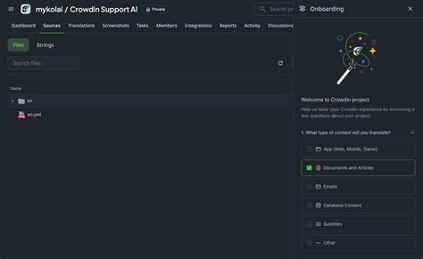 Crowdin Onboarding App Smart Project Setup And Guidance