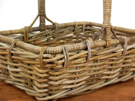 Rattan Einkaufskorb Mit Henkel Dekokorb Blumenkorb Obstkorb Java