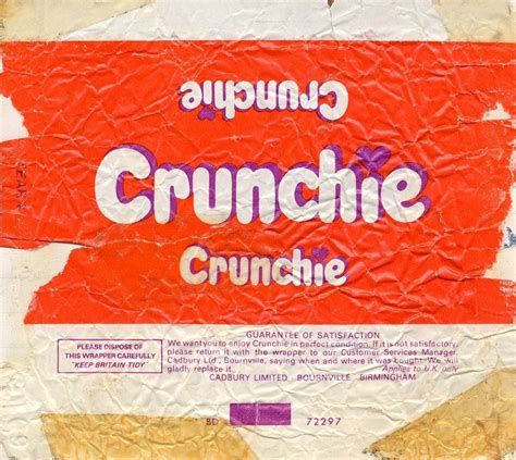 Ancient Crunchie Wrapper Old Sweets Crunchie Vintage Sweets