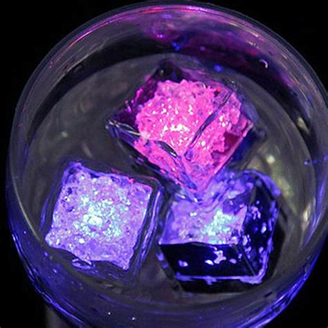 12 Pcs Led Glow Ice Cubes Set Multi Color Rainbow Led Ice Etsy