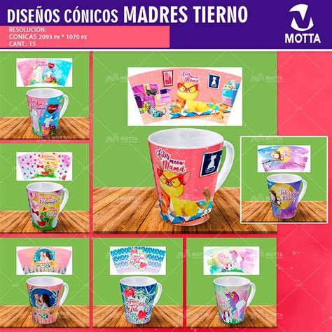 Plantillas De Sublimación Tazas Cónicas Onzas Día De La Etsy Ireland