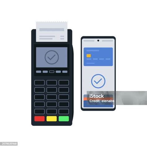 Pos Machine Accepting A Digital Wallet Payment向量圖形及更多brand Name Mobile