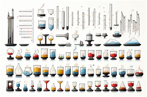 Premium Vector A Collage Of Different Types Of Laboratory Equipment