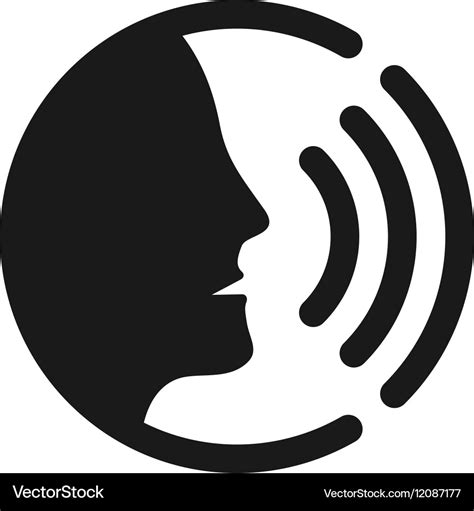 Voice Command Control With Sound Waves Icon Vector Image
