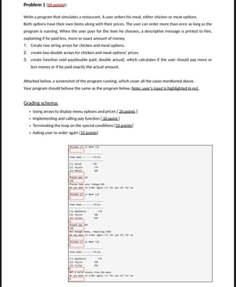 Solved Write A Program That Simulates A Restaurant A User Chegg