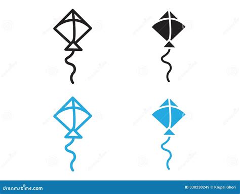 Kite Icon In Cartoon Style Isolated On White Background Bird Symbol