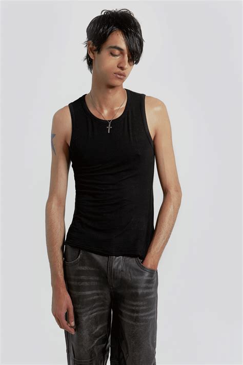 Shop Black Mist Vest Jaded London Clothing