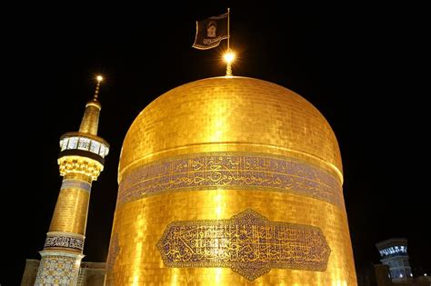 تصویر باکیفیت از گنبد طلای امام رضا علیه السلام