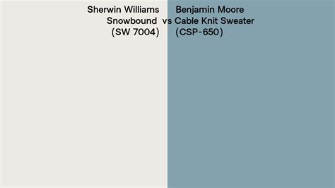 Sherwin Williams Snowbound Sw 7004 Vs Benjamin Moore Cable Knit