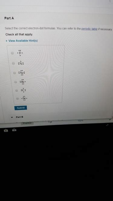 Solved Part A Select The Correct Electron Dot Formulas You
