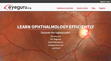 Website Review Eyeguru — Ophthalmology Review