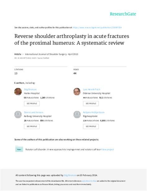 Pdf The Use Of The Lima Reverse Shoulder Arthroplasty For The Treatment Of Fracture Sequelae