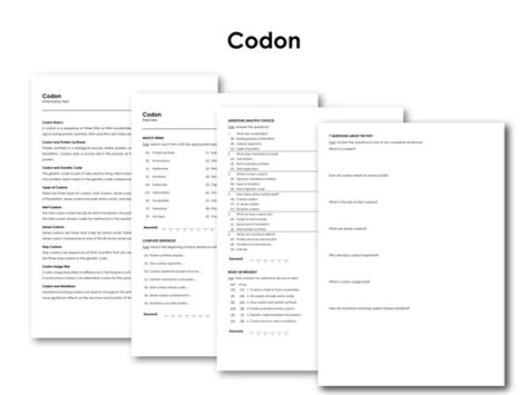 Codon Made By Teachers