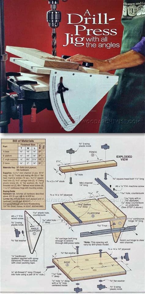 Drill Press Angle Jig Drill Press Tips Jigs And Fixtures