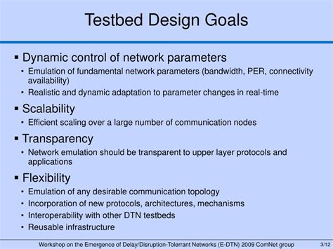Ppt Workshop On The Emergence Of Delay Disruption Tolerant Networks E Dtn 2009 Powerpoint