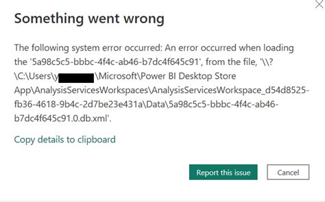 Erro Para Abrir Relatório Microsoft Fabric Community