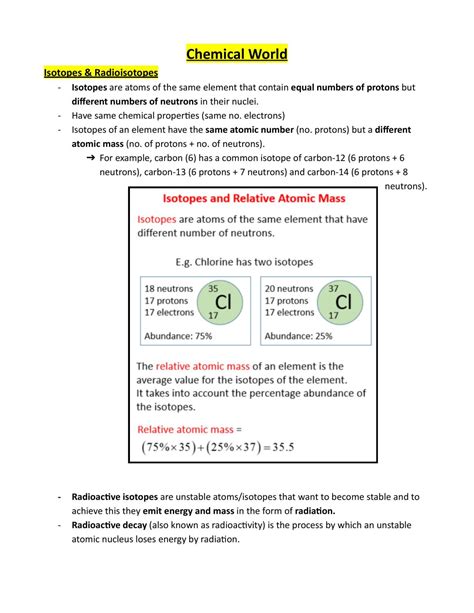 Chem Notes Chemistry Year 11 Hsc Thinkswap