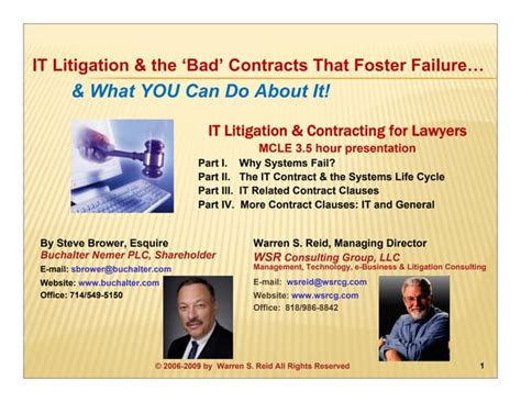avoiding it litigation with great it and software development contracts pdf
