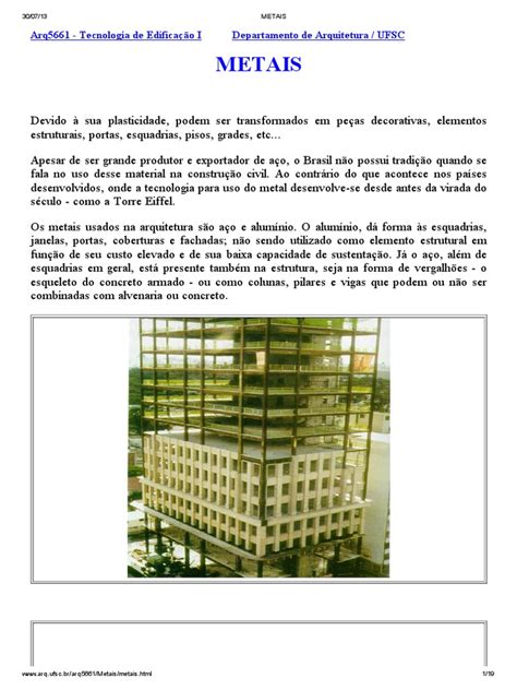 Pdf Metais Na Construção Civil Dokumentips