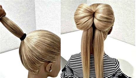 Бант из волос Только из резинок за Пару минут Новый Способ 💯 Прически из длинных волос