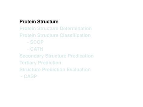 Ppt Protein Structure Classification And Prediction Bmi 730