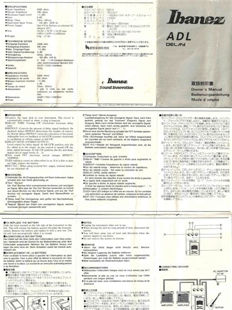 Ibanez Adl Delay Analogo Manual Pdf