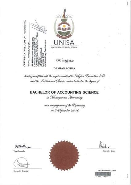 Certificates 3 Unisa