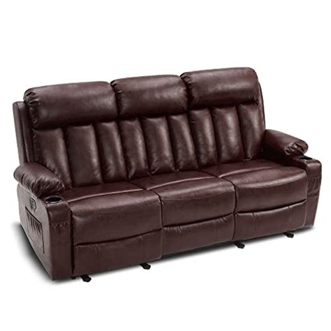 Power Reclining Sofa With Massage Heat And Cup Holder Cooling My