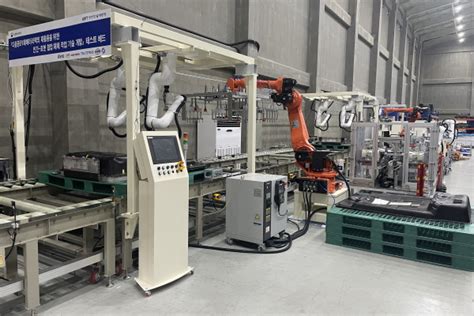 한국로봇융합硏 Ev 폐배터리팩 해체 작업 테스트베드 구축 로봇신문사