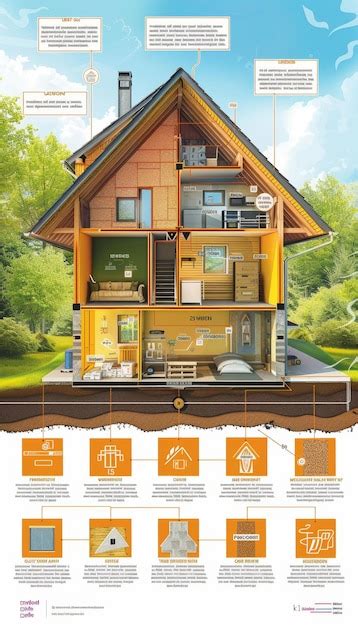 Crosssectional Infographic Of Home Insulation Types And Benefits For