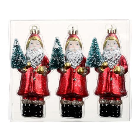 3 Pack 5 Santa Shatterproof Ornaments By Ashland® Michaels