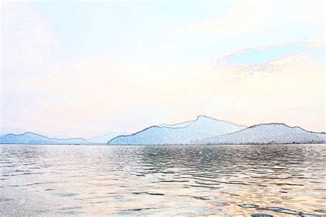 수채화 그림 배경에 숲에서 추상 아름 다운 산 언덕 밑그림 0명에 대한 스톡 사진 및 기타 이미지 0명 가문비나무 개체