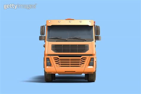 Tank Truck Front View Tanker Truck Car 3d Render On Blue 1471577592