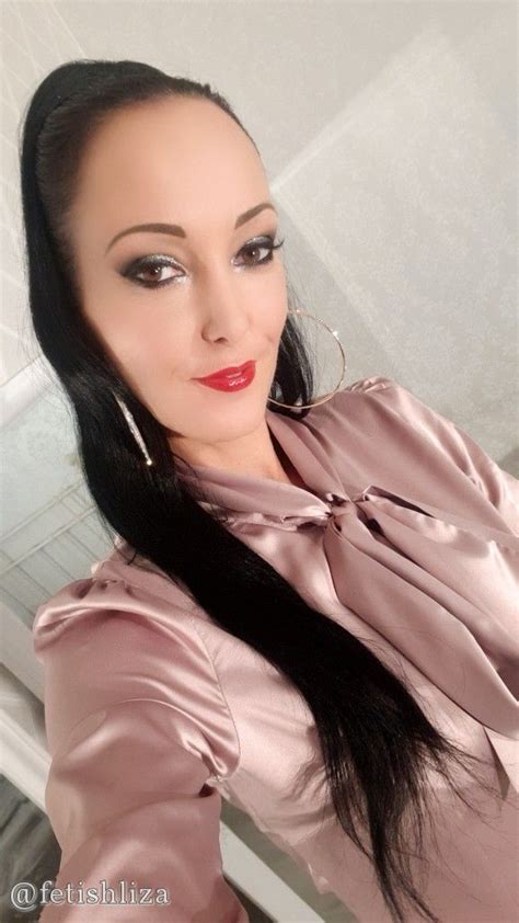 Satin Blouses Pussy Bow Mistress Silk Satin Sensual Silky Leather