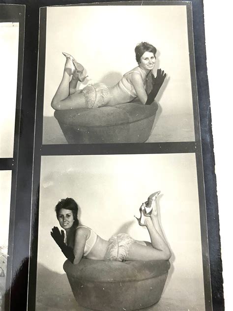 Busty Leggy Burlesque Dancer Stripper Vintage Photo 8x10 Contact Sheet