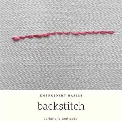 Embroidery Tutorial Back Stitch