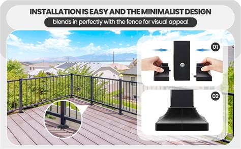 Landical 4 Pcs 2 Inch Interlocking Deck Post Base Cover For 2 X 2