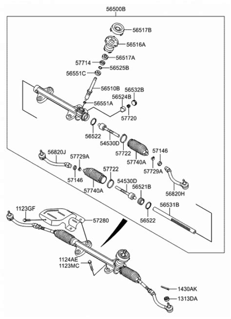 X Genuine Hyundai Gear Assembly Steering