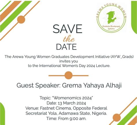 Mark Your Calendars And Join Us For An Exciting Event Rakiya Tasiu Yusuf