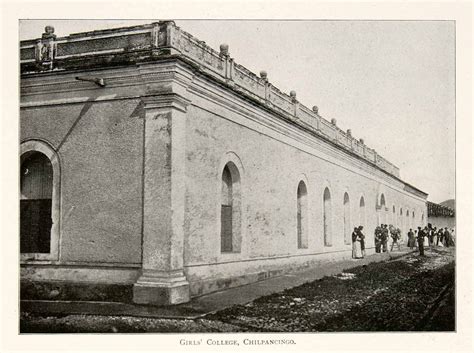 1897 Print Mexico Girl College Chilpancingo Indigenous People Historic